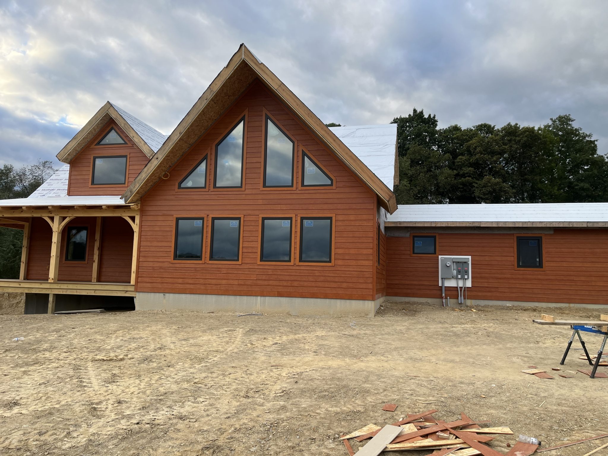 Deck and Siding On Our Timber Frame - Crockett
